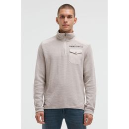 CAMP DAVID Herren Sweatersilbery, Gr. L, bestickt, Material: 97% Baumwolle, 3% Polyester, Sweatshirts, mit Stickerei &uuml;ber der Brusttasche
