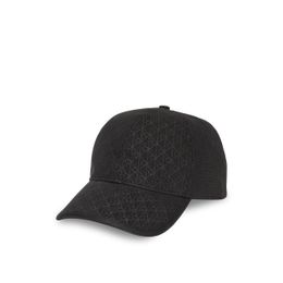 Baseball Cap Calvin Klein "EMBLEM PRINT w LEATHER PATCH CAP", Herren, charcoal aop, Web, Baumwolle, gemustert, mehrfarbig, Caps, Mit festem Schirm