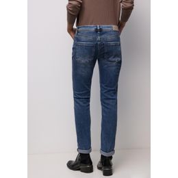 Street One Damen Comfort-fit-Jeansmid blau random washed, Gr. 24, unifarben, Jeans, 82% Baumwolle, 16% Polyester, 2% Elasthan, Jeans, Middle Waist