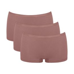 Panty Sloggi "GO Daily Cotton", Damen, Gr. L, braun (cacao), Single Jersey, Obermaterial: 95% Baumwolle, 5% Elasthan, Unterhosen Panty, Glanz-Effekt Details, elastisch, bequem, Baumwollmix
