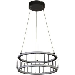 Searchlight LED-H&auml;ngeleuchte "H&auml;ngeleuchte Circolo, 1-flammig", schwarz, wei&szlig; und klar, 1, &Oslash; 38cm H: 13,5cm, 1 Stk., Leuchten, Elegante Optik