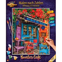 Malen nach Zahlen Schipper "Meisterklasse Premium - Buntes Caf&eacute;", bunt, Malvorlagen, KinderB:52cm H:41cm, Made in Germany, B:52cm H:41cm
