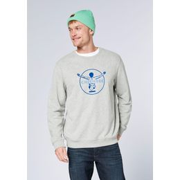 Sweatshirt Chiemsee, Herren, Gr. L (52/54), neutral gray melange, 90% Baumwolle, 10% Viskose, Rundhals, Sweatshirts Sweatshirt