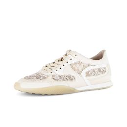 Gabor Damen Sneaker "Sneaker low Materialmix Leder/Lederimitat", Gr. 42gelb, Schuhe