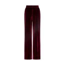 Lily & Lionel LILY AND LIONEL Damen Jerseyhose "Valerie Straight Leg Velvet Trouser Damen"burgundy, Gr. 36, 100% BAUMWOLLE, Hosen