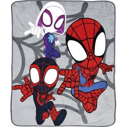 Kinderdecke MARVEL, B:130cm L:150cmgrau, Polyester, Wohndecken, "MARVEL Spidey 130 x 150 cm", mit Miles Morales & Ghost ESider Gwen