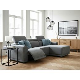 Ecksofa OTTO HOME, B:254,5cm H:83cm T:173cmanthrazit, Webstoff 100% Polyester, Wohnzimmer, Sofas, "LEOO", mit USB A/C-Anschluss. Federkern,