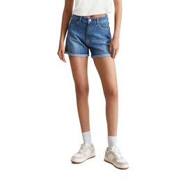 Marc O'Polo Shorts MARC O'POLO DENIM "aus Organic Cotton-Stretch", Damen, Gr. 28, Normalgr&ouml;&szlig;en, medium blau, Obermaterial: 94% Baumwolle, 4% Elastomultiester, 2% Elasthan, unifarben, regular fit kurz, Hosen Shorts
