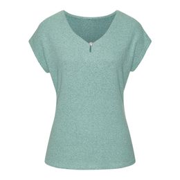 Lascana Damen Kurzarmshirt, mint, Gr&ouml;&szlig;e 48/50