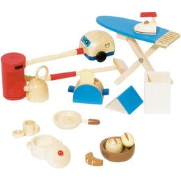 Puppen Accessoires-Set goki "Zubeh&ouml;rset f&uuml;r Puppenhaus-K&uuml;che", bunt, Puppenausstattungen, Kinder
