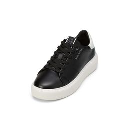 Marc O'Polo Sneaker MARC O'POLO "aus edlem Rindleder", Damen, Gr. 39, schwarz, sanftes wei&szlig;, Obermaterial: 100% Leder, unifarben, Schuhe Sneaker