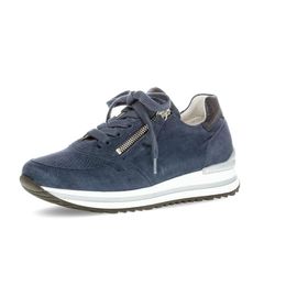 Gabor Damen Sneaker "Sneaker low Rauleder", Gr. 36blau, Schuhe