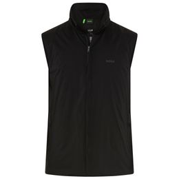 Funktionsweste BOSS Green, Herren, Gr. XXL, schwarz001, Web, Obermaterial: 100% Polyamid, unifarben, regular fit normal, hoch geschlossener Ausschnitt, Westen Funktionsweste, Regular Fit, 4-Wege-Stretch-Qualit&auml;t, Highloft-Stretch-Wattierung