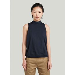 G-Star Raw T-Shirt G-STAR "Open Back Knit Tanktop", Damen, Gr. XL, osaka blau, Obermaterial: 100% Baumwolle, Shirts T-Shirt