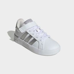 M&auml;dchen Sneaker "GRAND COURT 3.0 SCHUHE F&Uuml;R KINDER", adidas Sportswear, Gr. 34cloud wei&szlig;, silber metallic, silber metallic, Synthetik, Textil,