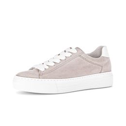 Sneaker Gabor "Sneaker low Rauleder", Damen, Gr. 37,5, beige, Schuhe Sneaker