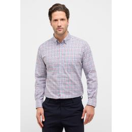 Langarmhemd Eterna "MODERN FIT", Herren, Gr. 39, Normalgr&ouml;&szlig;en, rot, Twill, 100% Baumwolle, tailliert, Manschette, Hemden, NON IRON (b&uuml;gelfrei)