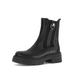 Chelseaboots Gabor "Chelsea Boot Glattleder", Damen, Gr. 35,5, schwarz, Schuhe Chelseaboots