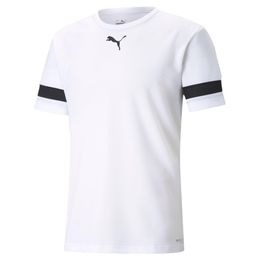 Trainingstop Puma "TEAMRISE JERSEY", Herren, Gr. M, schwarz-wei&szlig; (Puma wei&szlig;, Puma schwarz, Puma wei&szlig;), Netz, Obermaterial: 100% Polyester, unifarben, regular fit normal, Rundhals, Tops, sportlicher Stil, f&uuml;r Erwachsene, mit DryCELL Technologie