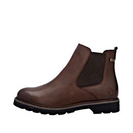 Remonte Damen Chelseaboots, Gr. 41nuss, Elastischer Einsatz, Leder, unifarben, Schuhe, Winterstiefelette, Klassik-Boots mit wasserabweisender