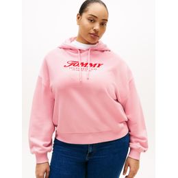 Damen Hoodie "CRV FUN GRAPHIC MDRN HOODIE"pink, Gr. 52, Tommy Hilfiger Curve, bedruckt, Sweatware, Obermaterial: 100% Baumwolle, Sweatshirts, in