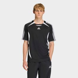 T-Shirt adidas originals "TEAMGEIST TEE", Herren, Gr. L, schwarz, Obermaterial: 100% Polyester, normal, Rundhals, Shirts T-Shirt, sportlicher Look, Kurzarm, mit Rundhalsausschnitt