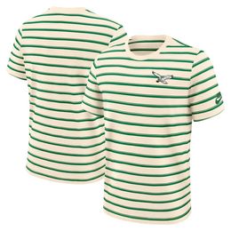 T-Shirt Nike "Nike T-Shirt Philadelphia Eagles Nike Rewind Club Striped Tee", Damen, Gr. XL, wei&szlig;, 100% Baumwolle, Shirts T-Shirt