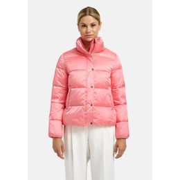 Steppjacke Milano Italy, Damen, Gr. 44, neon coral, Steppware, Material: 59% Polyester, 41% Polyamid, Futter: 58% Polyester, 42% Polyamid, F&uuml;llung: 100% Polyester, unifarben, regular fit kurz, eingesetzt gerader Abschluss, Jacken Steppjacke, mit Stehkragen