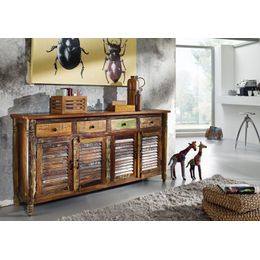 Sideboard Altholz 183x42x90 mehrfarbig lackiert FABLE #17
