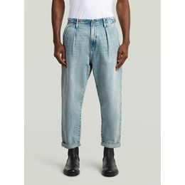 G-Star Raw Regular-fit-Jeans G-STAR "Pleated Chino Denim Relaxed Tapered", Damen, Gr. 30, L&auml;nge 34, sun faded pacific blau, Obermaterial: 30% Baumwolle, 20% Baumwolle, Jeans