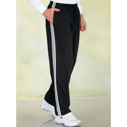 Homewearpants CLASSIC, Herren, Gr. 48, Normalgr&ouml;&szlig;en, schwarz, 100% Polyester, gemustert, mehrfarbig, lang, Hosen