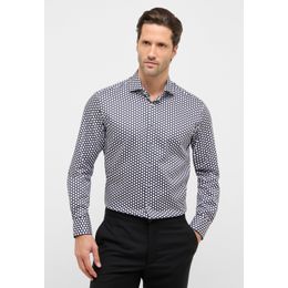 Eterna Herren Langarmhemd "MODERN FIT"navy, Gr. 45, Satin, 100% Baumwolle, Hemden, NON IRON (b&uuml;gelfrei)