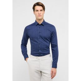 Langarmhemd Eterna "SLIM FIT", Herren, Gr. 38, Normalgr&ouml;&szlig;en, dunkelblau, Twill, 100% Baumwolle, schmal, Manschette, Hemden, NON IRON (b&uuml;gelfrei)