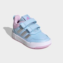 M&auml;dchen Sneaker "TENSAUR SPORT 3.0 F&Uuml;R BABYS UND KLEINKINDER", adidas Sportswear, Gr. 24clear sky, silber metallic, bliss lila, Synthetik, Textil,