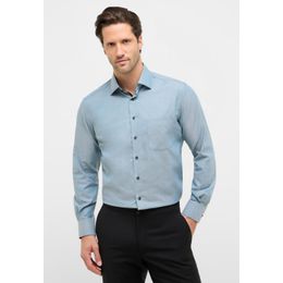 Langarmhemd Eterna "MODERN FIT", Herren, Gr. 42, Normalgr&ouml;&szlig;en, smaragd, Twill, 100% Baumwolle, tailliert, Manschette, Hemden, NON IRON (b&uuml;gelfrei)