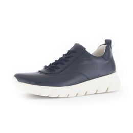 Sneaker Gabor "Sneaker low Glattleder", Damen, Gr. 38,5, blau, Schuhe Sneaker