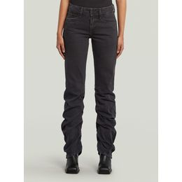 G-Star Raw 5-Pocket-Jeans G-STAR "G-Staq Low Bootcut Jeans", Damen, Gr. 26, L&auml;nge 32, worn in schwarz obsidian, Obermaterial: 25% Baumwolle, Jeans 5-Pocket-Jeans