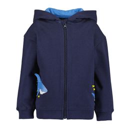 Sweatjacke Blue Seven "Blue Seven Sweatjacke mit Kapuze", Jungen, Gr. 122, 5640, ultramarin, 100% Baumwolle, normal normal, Rundhals, normaler Saum, Sweatjacken Sweatjacke