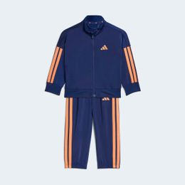 Trainingsanzug adidas Sportswear "I 3S TR TS 205", M&auml;dchen, Gr. 92, dunkelblau, dusky orange, Obermaterial: 100% Polyester, Sportanz&uuml;ge Trainingsanzug
