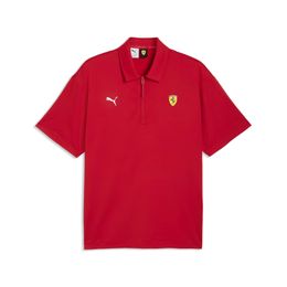 Poloshirt Puma "Scuderia Ferrari Cloudspun Polo Herren", Herren, Gr. M, rosso corsa rot, Obermaterial: 94% Polyester, 6% Elasthan, clean, regular fit, Shirts