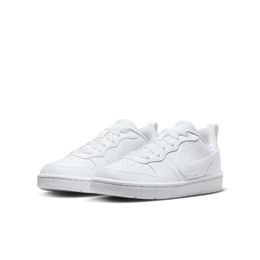 Sneaker Nike Sportswear "Court Borough Low Recraft", M&auml;dchen, Gr. 36,5, wei&szlig; (wei&szlig;, wei&szlig;), Synthetik, Textil, Schuhe Sneaker, Design auf den Spuren des Air Force 1, f&uuml;r Kinder & Jugendliche