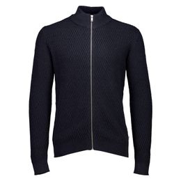 Strickjacke LINDBERGH "LINDBERGH Cardigan", Herren, Gr. 3XL, dk navy mel, Obermaterial: 100% Baumwolle, Strickjacken Strickjacke