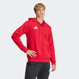 Herren Kapuzensweatshirt "ENT26 FZ HOOD"team power rot 2, wei&szlig;, Gr. XXXL, adidas Performance, Obermaterial: 70% Baumwolle, 30% Polyester, Sweatshirts
