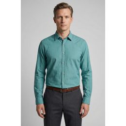 Langarmhemd OLYMP, Herren, Gr. L, N-Gr, smaragd, Web, Obermaterial: 100% Baumwolle, regular fit, 1-Knopf-Manschette, Hemden, Freizeithemd, regular fit, Kentkragen
