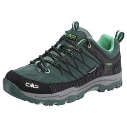 Outdoorschuh CMP "KIDS RIGEL LOW WP TREKKING SHOES", Kinder, Gr. 39, gr&uuml;n (trek gr&uuml;n), Leder, Schuhe Outdoorschuh, wasserdicht