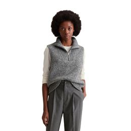 Marc O'Polo Pullunder MARC O'POLO DENIM "aus Chunky Wool", Damen, Gr. L, schwarz shadow melange, Obermaterial: 60% Schurwolle, 16% Polyamid, 12% Polyacryl, 12% Alpaka, unifarben, Pullover Pullunder