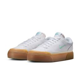 Sneaker Nike Sportswear "WMNS COURT LEGACY LIFT", Damen, Gr. 38,5, wei&szlig;, mint foam, gum light braun, sail, Synthetik, Textil, Schuhe Sneaker