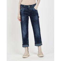 Comfort-fit-Jeans Gang "Gang Jeans Straight Fit 94THELMA WORKER", Damen, Gr. 25, blau, 90% Baumwolle, 2% Elasthan, 8% Polyester, Jeans