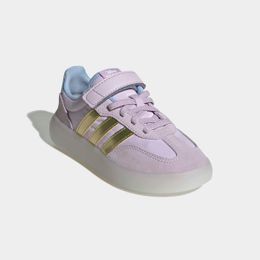 Sneaker adidas Sportswear "ADIDAS DISNEY FROZEN BARREDA DECODE KIDS", Damen, Gr. 32, ice lavender, gold metallic, glow blau, Leder, Textil, Schuhe Sneaker, Frozen, f&uuml;r Kinder & Jugendliche