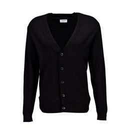 Strickjacke LINDBERGH "LINDBERGH Cardigan", Herren, Gr. L, schwarz, Obermaterial: 80% Viskose, 20% Nylon, Strickjacken Strickjacke